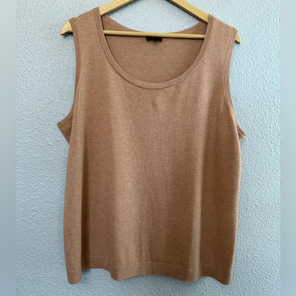 Talbots | Tops | Talbots Cotton Cashmere Sleeveless Knit Top Size 2x ...